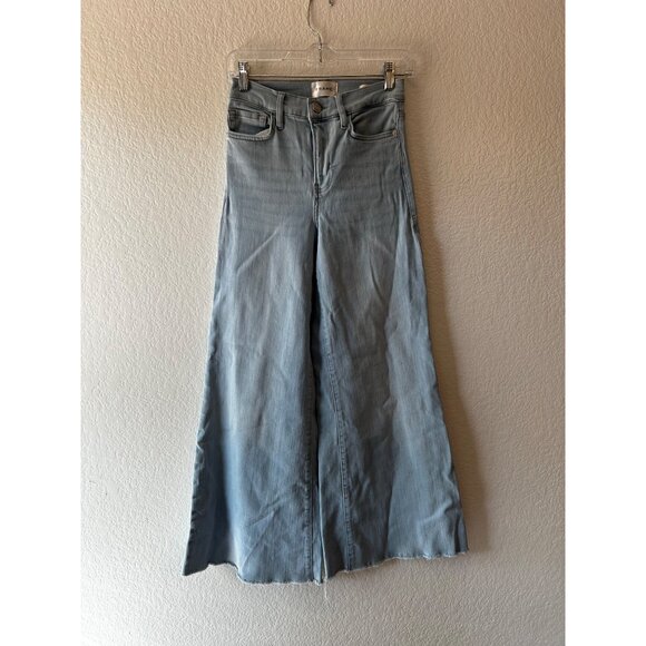 Frame Denim | Jeans | Frame Le Frame Crop Wide Leg Raw Hem Light Wash ...